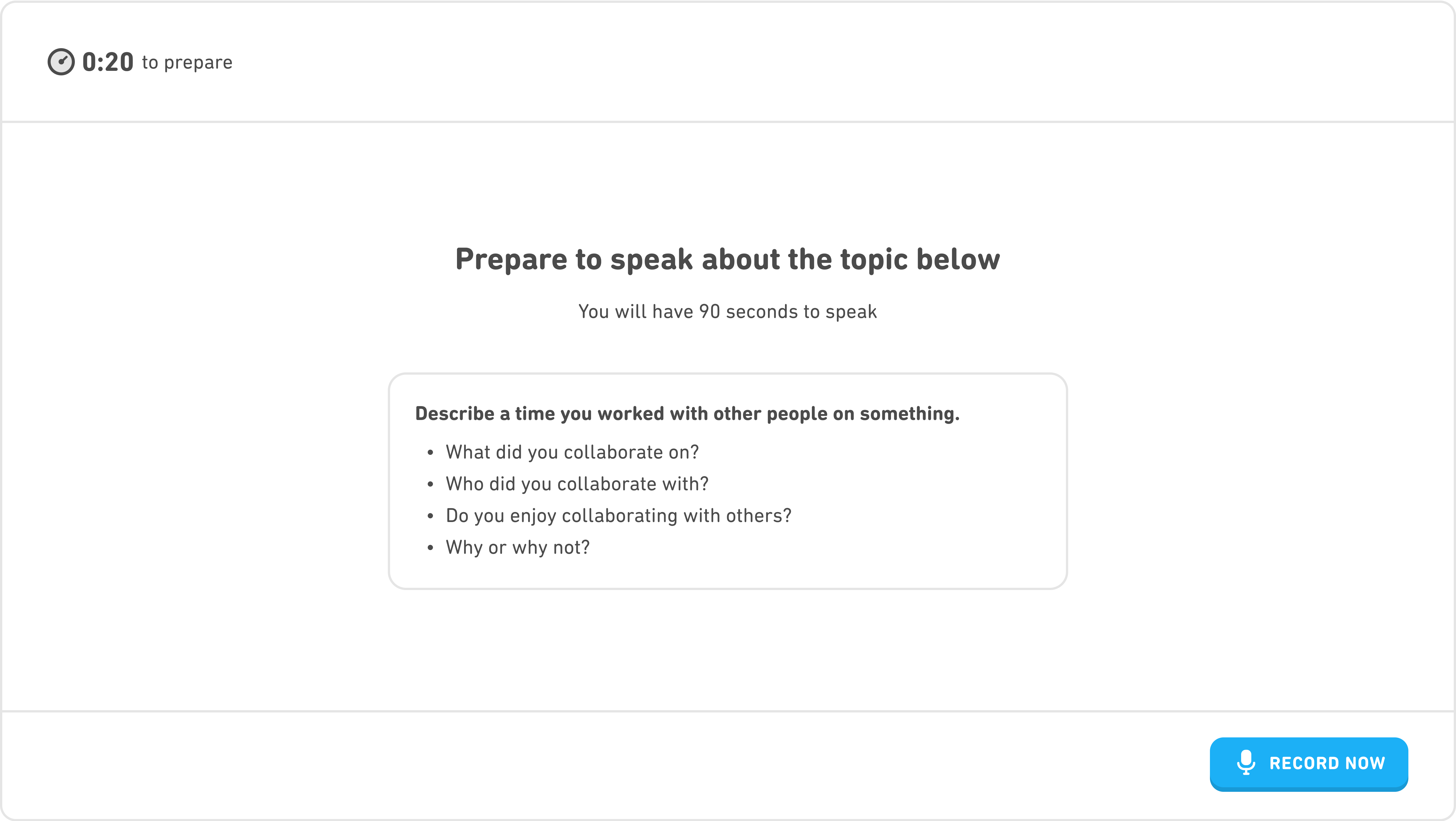 Read, Then Speak – Duolingo English Test